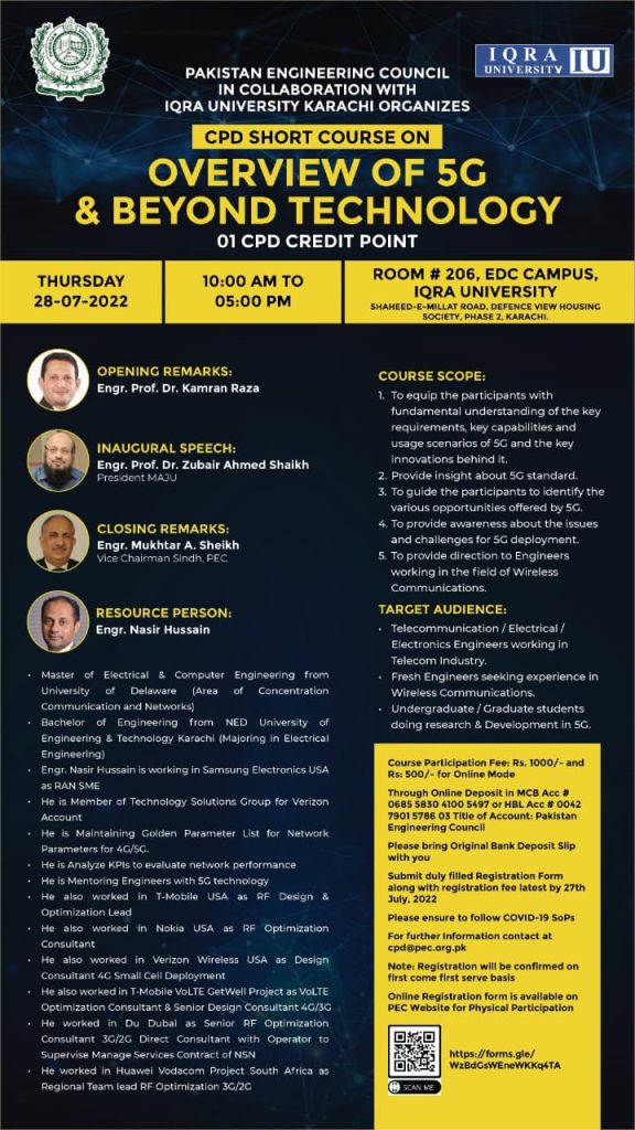 CPD Short Course Pakistan Engineering Council - PEC